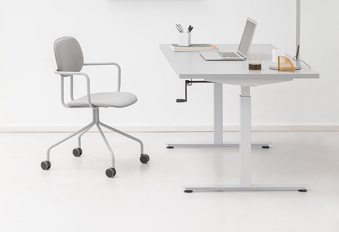 Drive-Y White 2 Person Standing Desk | 65-130 CM
