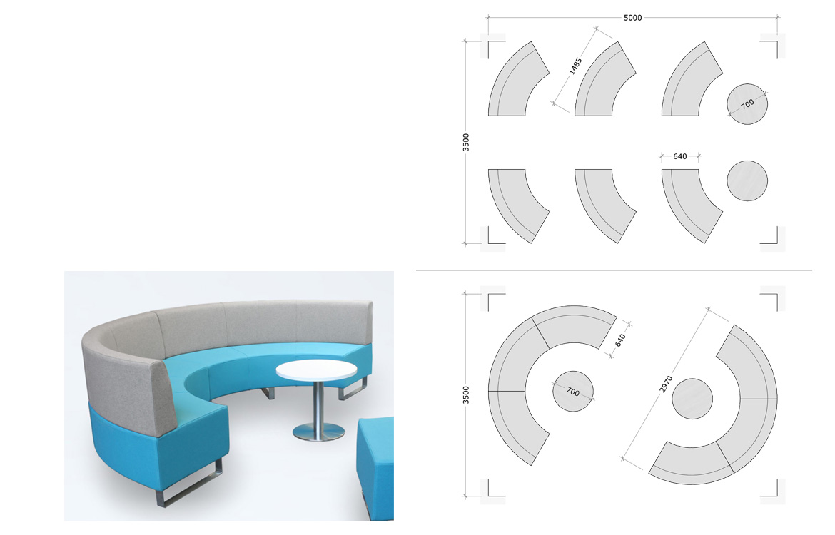 Wave Audience Sofa Office | Modular Sofas - Spaceist