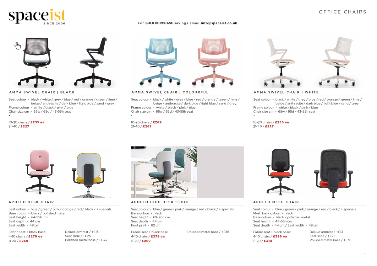 Brochure & Price List | Spaceist Furniture