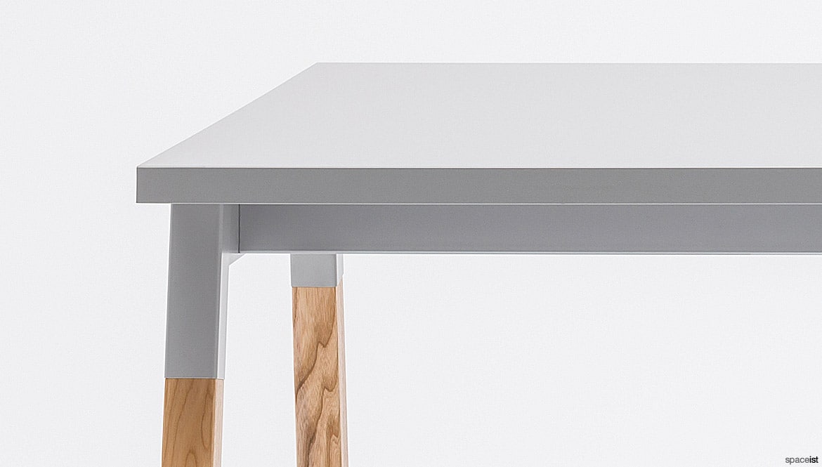 Alpha Grey & Wood Desk - Spaceist