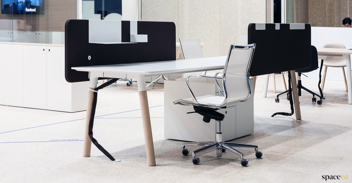 Woods, Large Wooden Office Desk | Spaceist