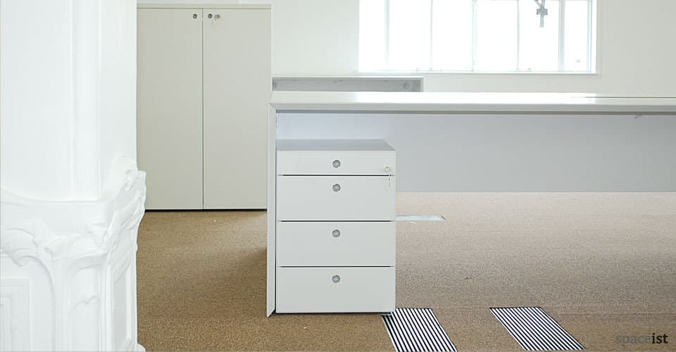 Forty5 White Pedestal Storage | Office Solutions | Spaceist