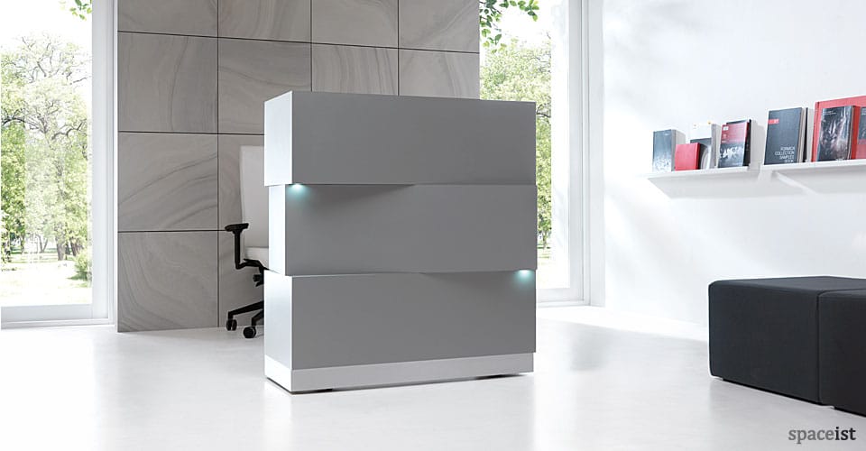 Zen White Reception Desk - Spaceist